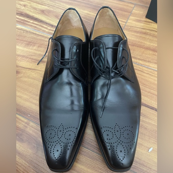 Magnanni | Shoes | Magnanni For Saks 5th Mens Black Leather Shoes ...